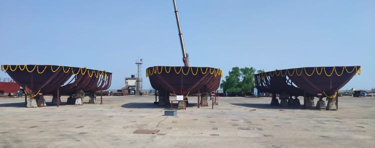 Keel Laying of Three 25T Bollard Pull Tugs (Yard 305 – 307) at M/s ...