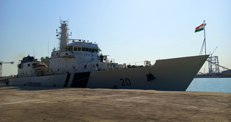 Indian Coast Guard Offshore Patrol Vessel Sajag makes port call at ...