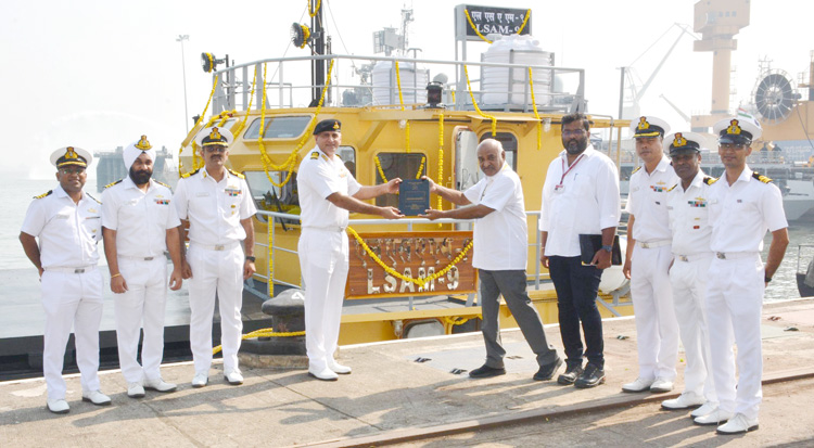 Delivery of Missile Cum Ammunition (MCA) Barge, LSAM 9 (YARD 77)