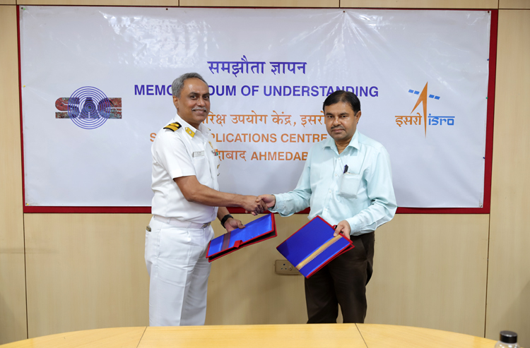 MoU between Indian Navy and Space Applications Centre (ISRO) for ...